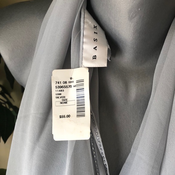 Basix Ii | Dresses | Basix Ii Silk Beaded Evening Gown With Silk Scarf ...